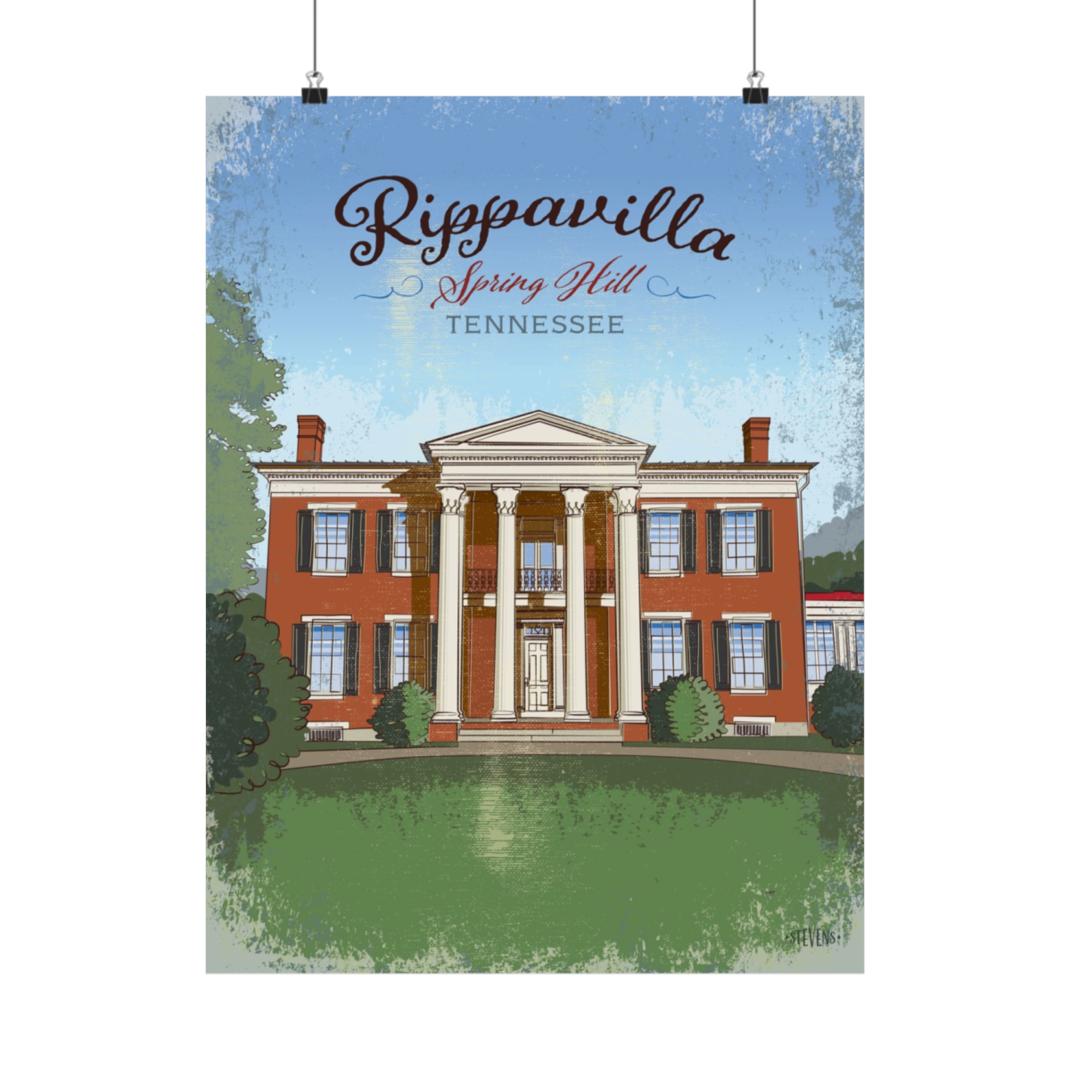 Spring Hill Art Print – “Rippavilla” – 18 x 24 – Roots in Tennessee